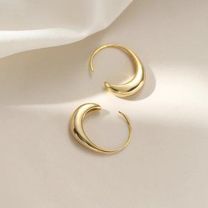 Jewelry | New 925 Sterling Silver C Shape Hoop Earrings | Poshmark